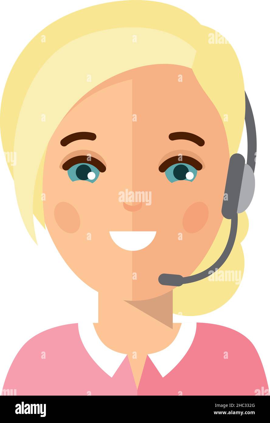 Working in call center Stock Vector Images - Alamy