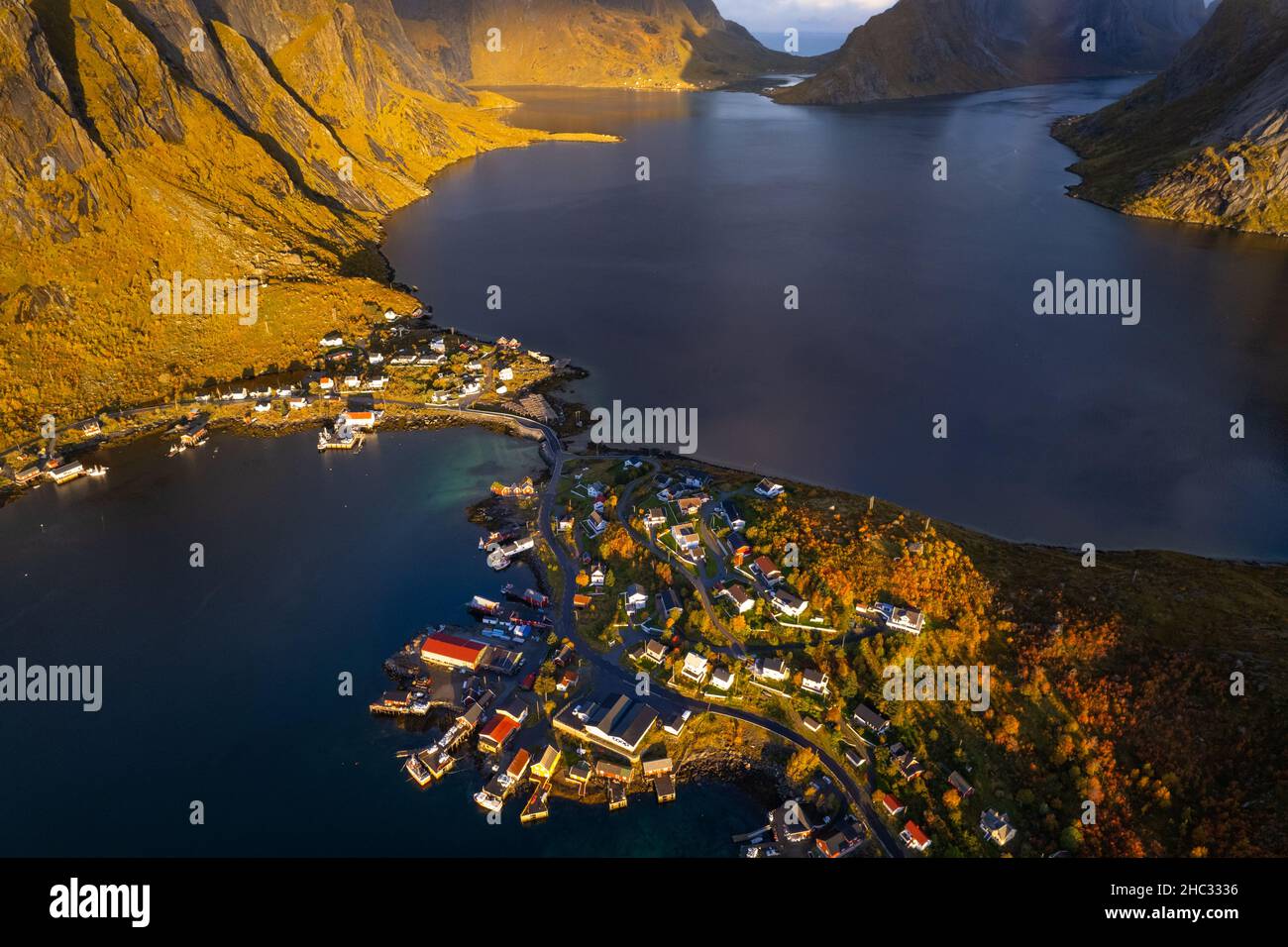 aerial view of reine Stock Photo - Alamy