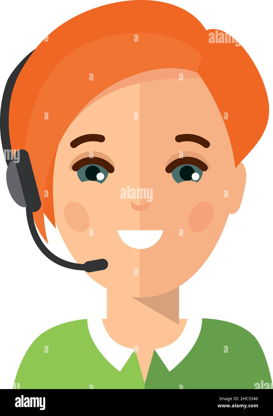 Call center office working Stock Vector Images - Alamy