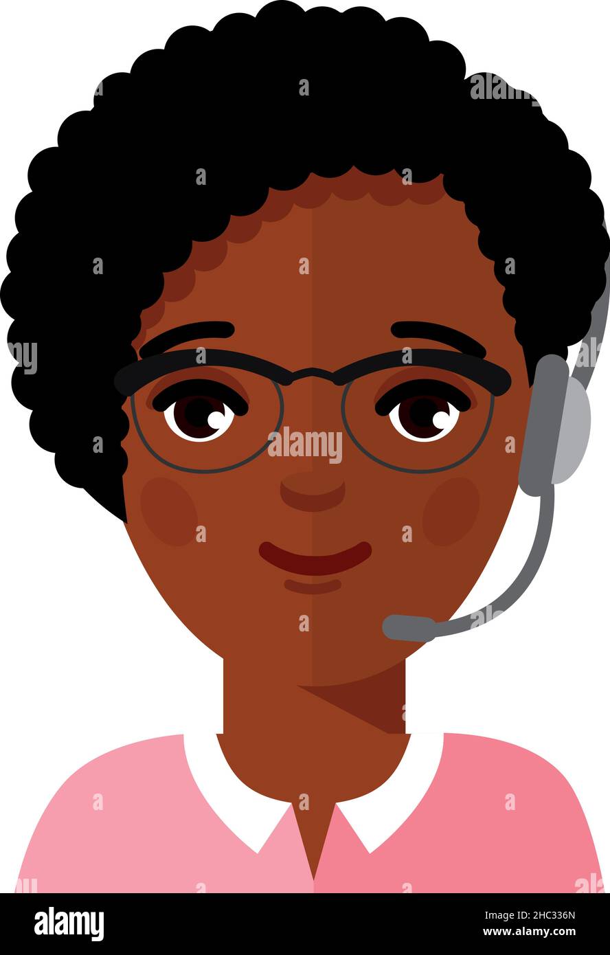 Illustration female call center hi-res stock photography and images - Alamy