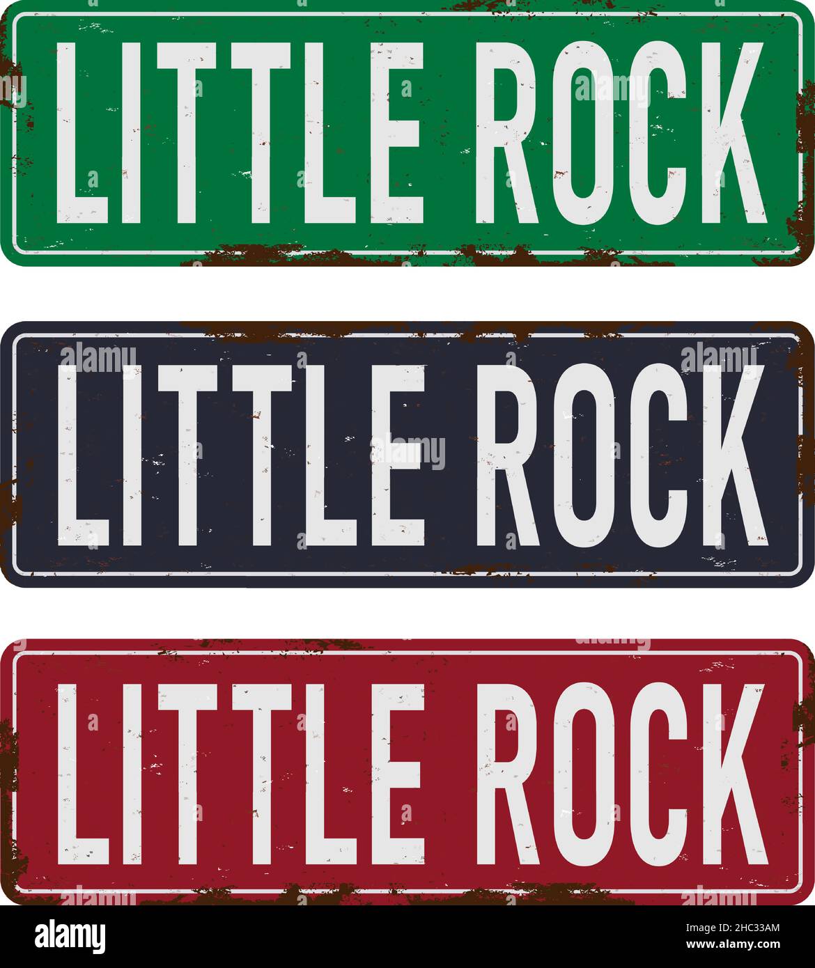 Welcome to Little Rock California set road sign vintage illustration ON ...