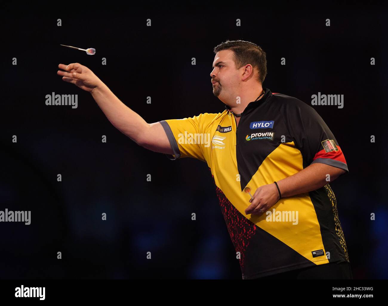 Gabriel Clemens in action during day nine of the William Hill World ...
