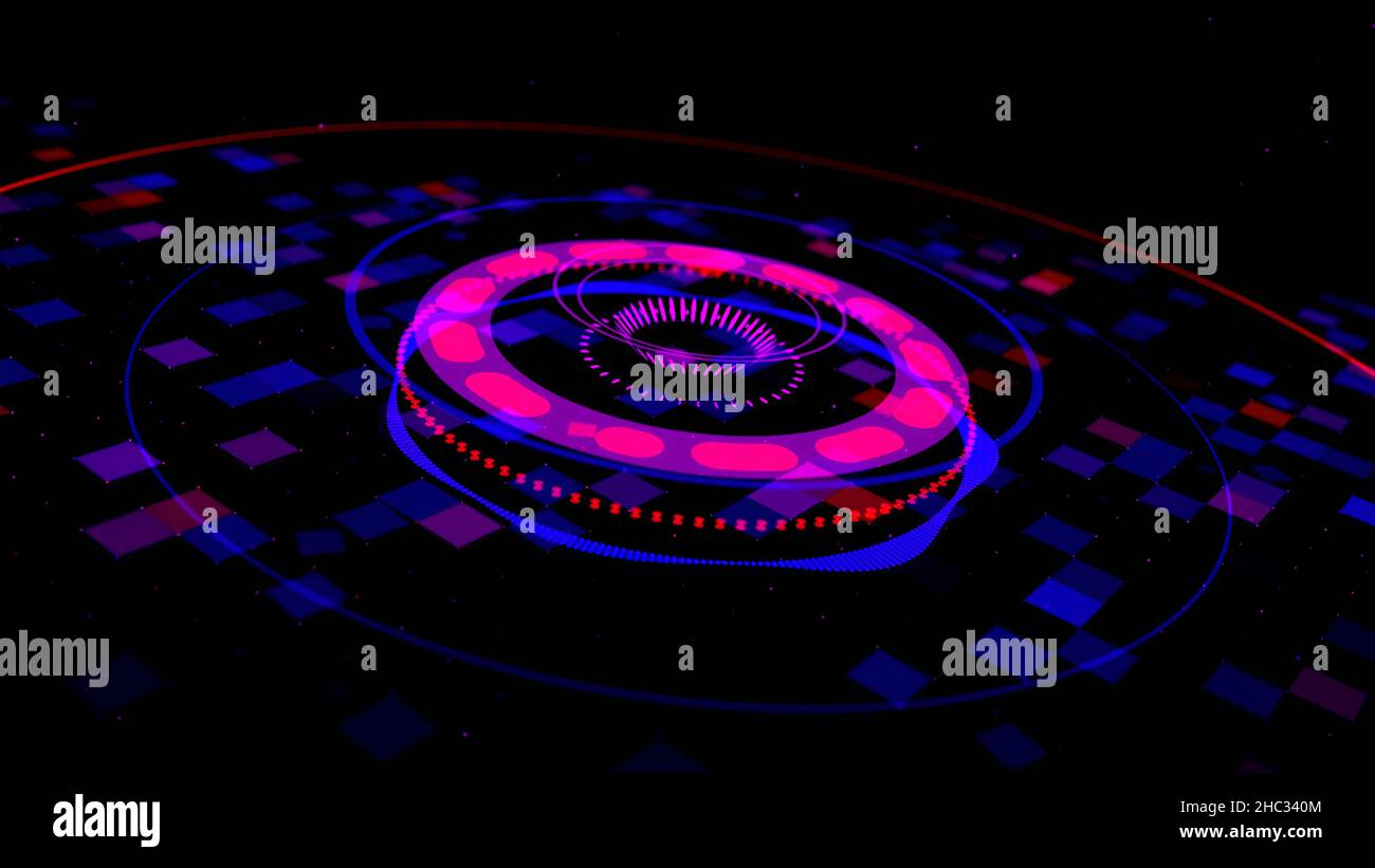 Circle audio equalizer background. Abstract circular spinning music ...