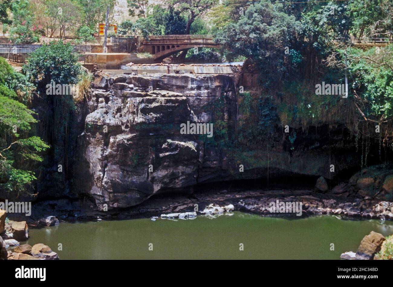 Chania Falls during Dry season, Thika, Kenya Stock Photo - Alamy