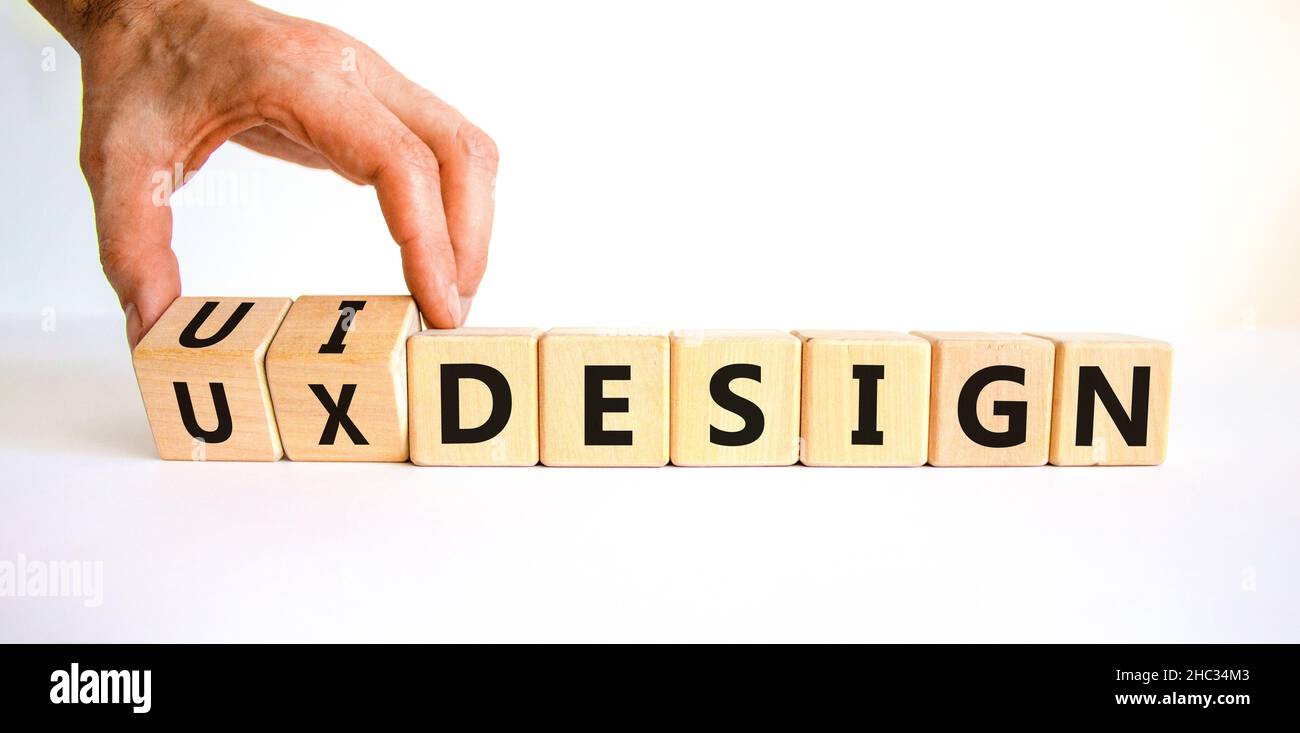 UX user experience design or UI user interface design symbol ...