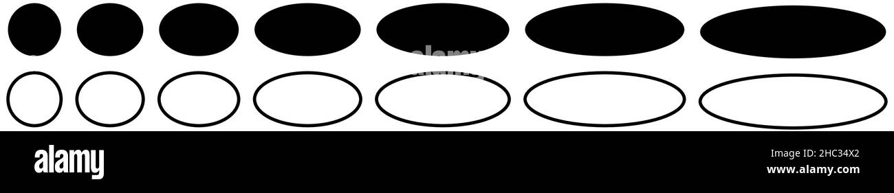 Simple ellipse buttons, filled and outline version, can be used as ...