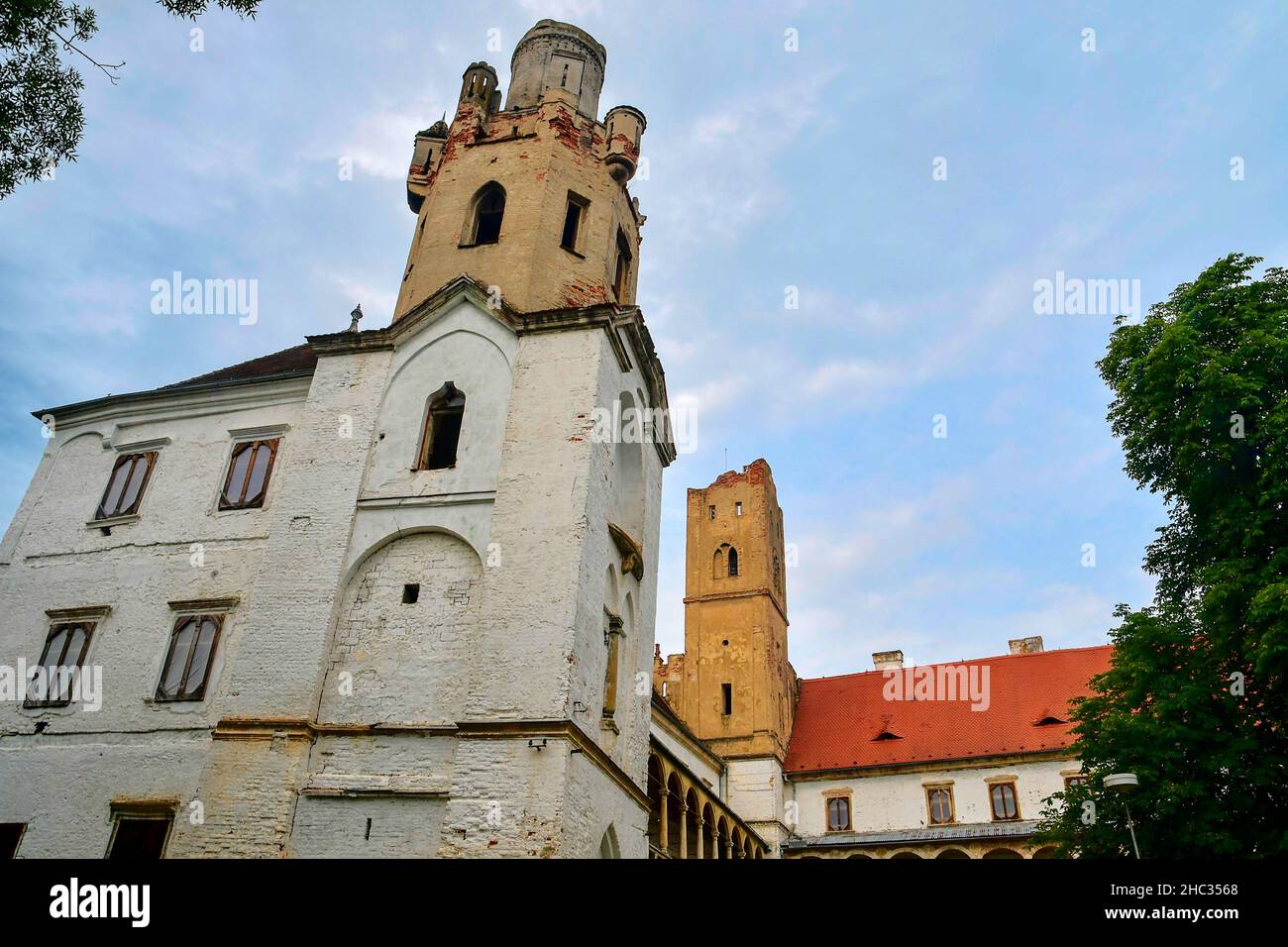 Ruins of castle in Breclav town in South Moravian Region of Czech ...