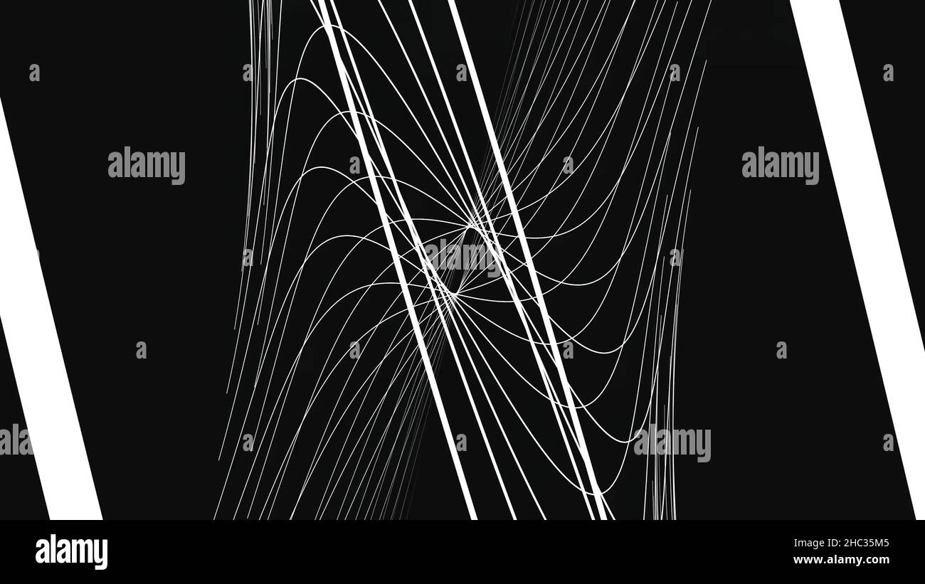 Futuristic video animation with particle stripe object and blinking ...