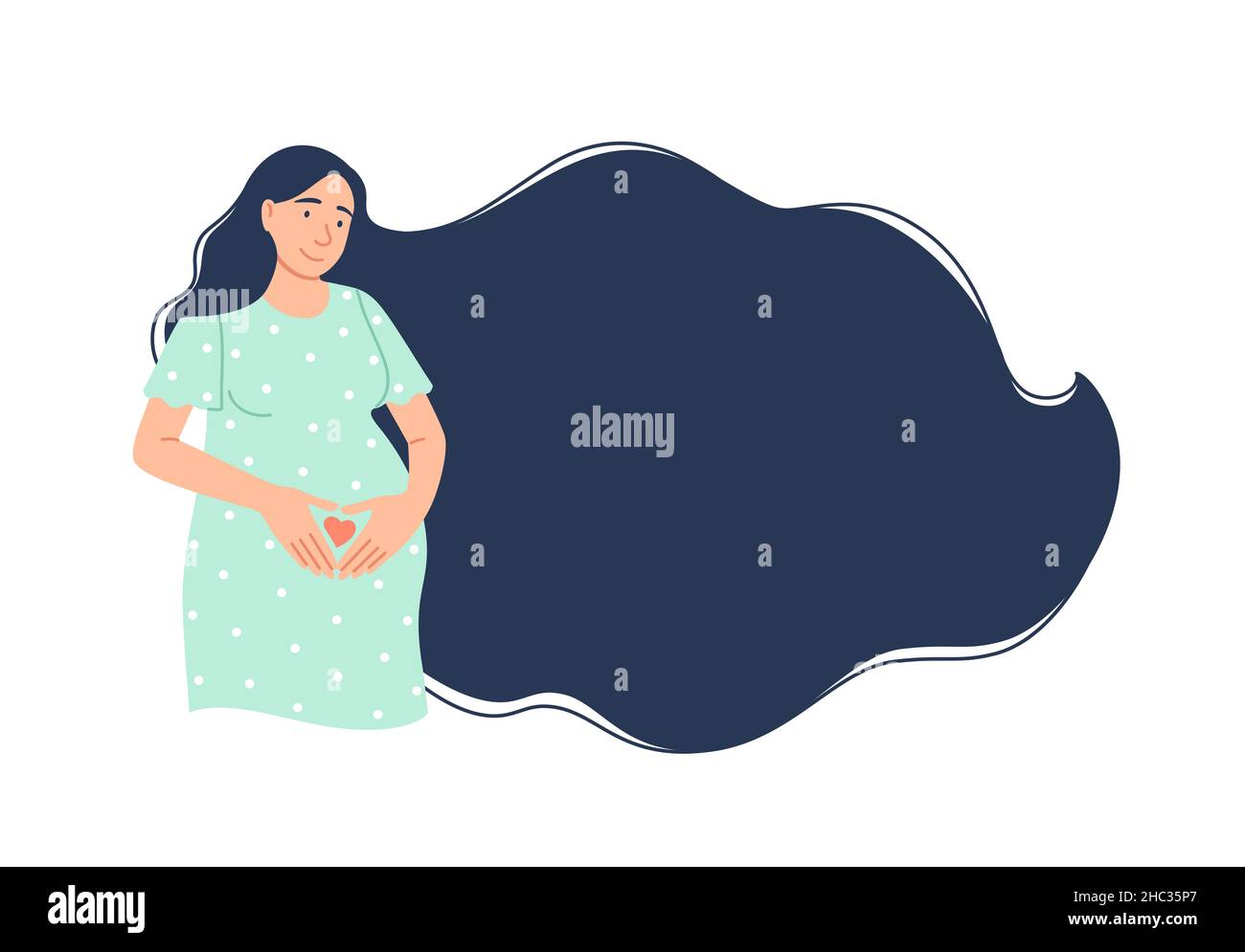 Pregnancy background or banner with text space Stock Vector Image & Art ...