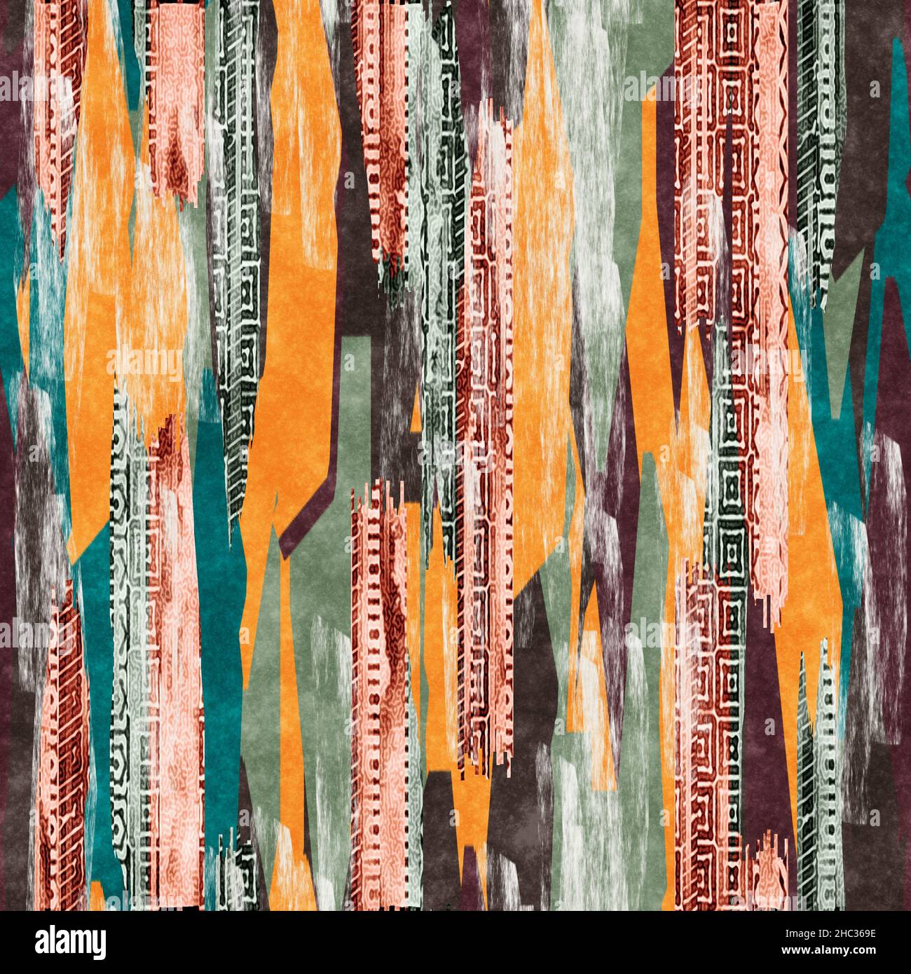 Seamless paper strip collage surface pattern design for print. High ...