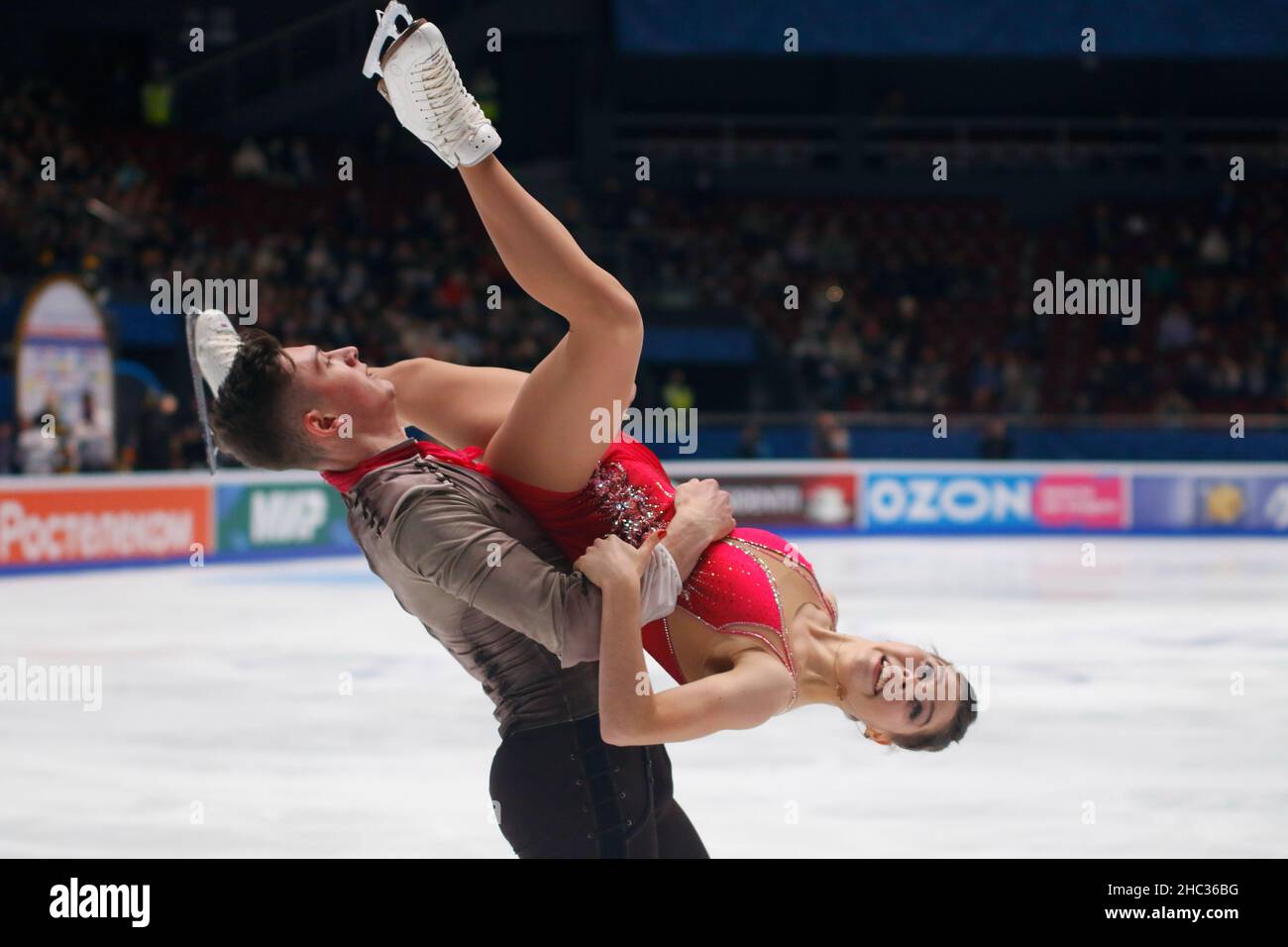Anastasia Mishina, Aleksandr Galliamov of Russia competes in the Pairs ...