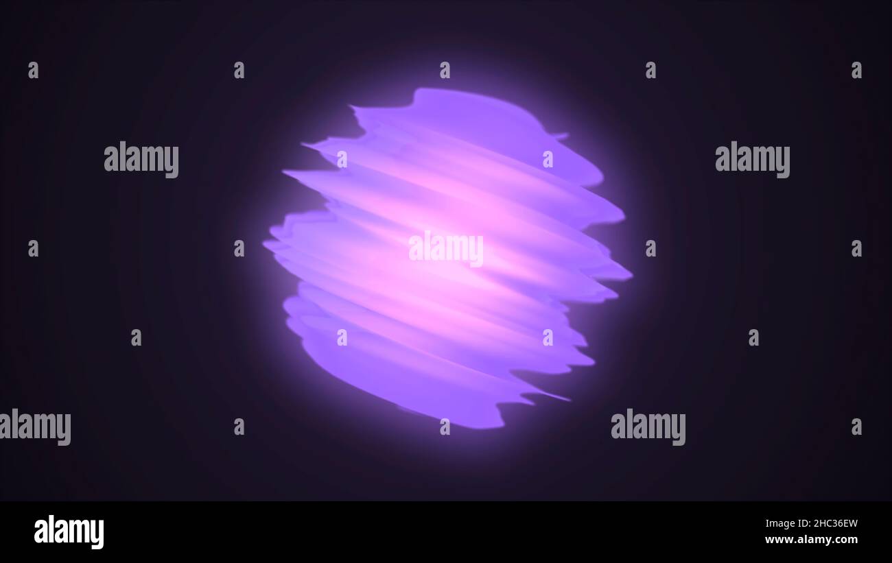 Abstract blue energy ball on black background. Energy appearance ...