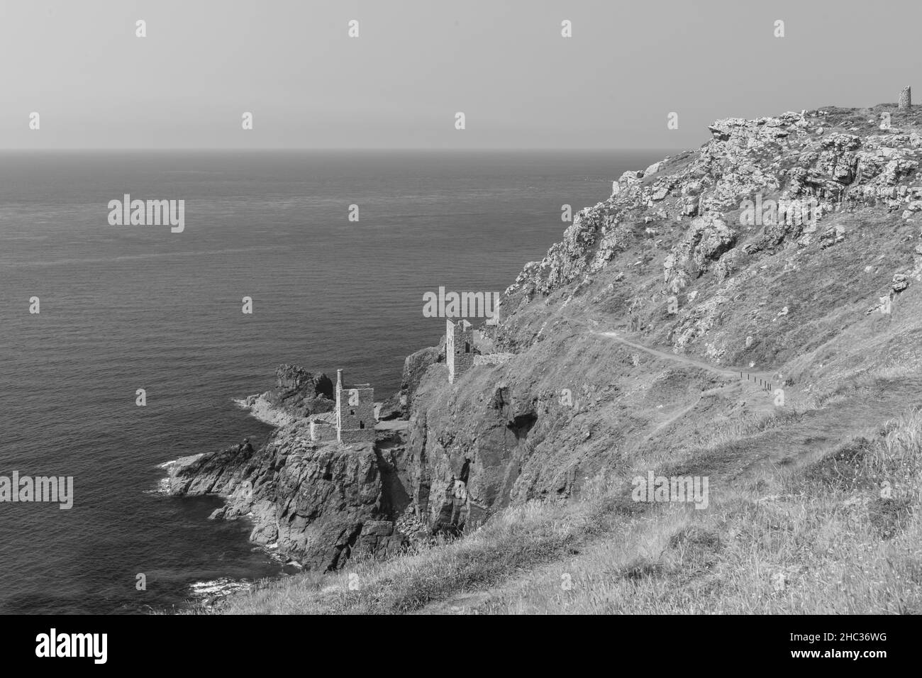 The Crowns engine houses at Botallack mine in Cornwall Stock Photo - Alamy