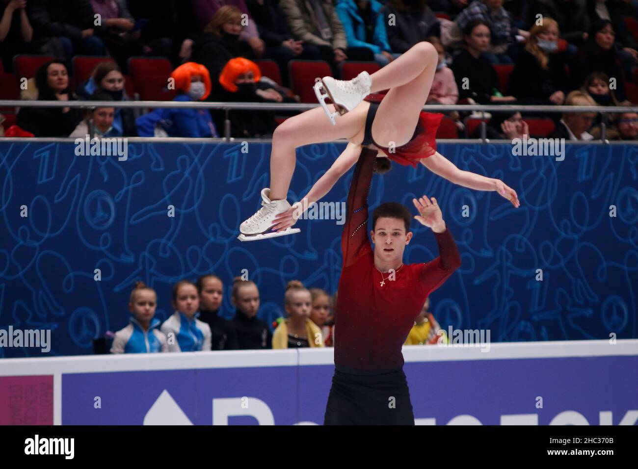 Iasmina Kadyrova, Ivan Balchenko of Russia competes in the Pairs, Short ...