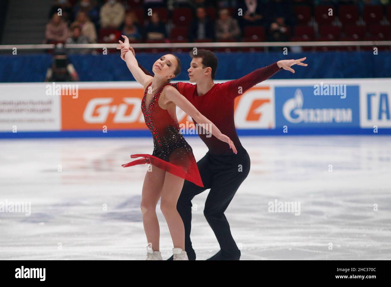Iasmina Kadyrova, Ivan Balchenko of Russia competes in the Pairs, Short ...
