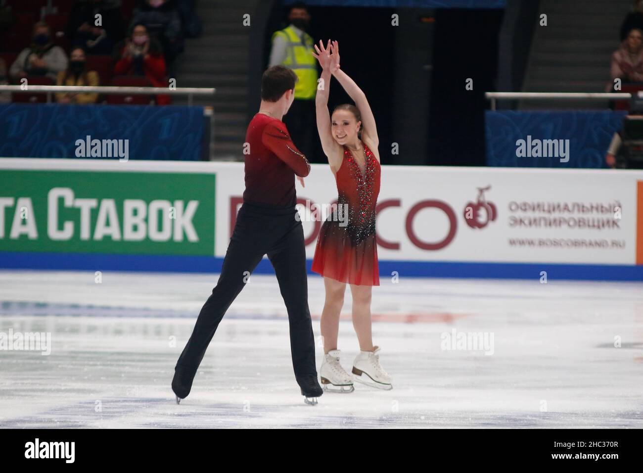 Iasmina Kadyrova, Ivan Balchenko of Russia competes in the Pairs, Short ...