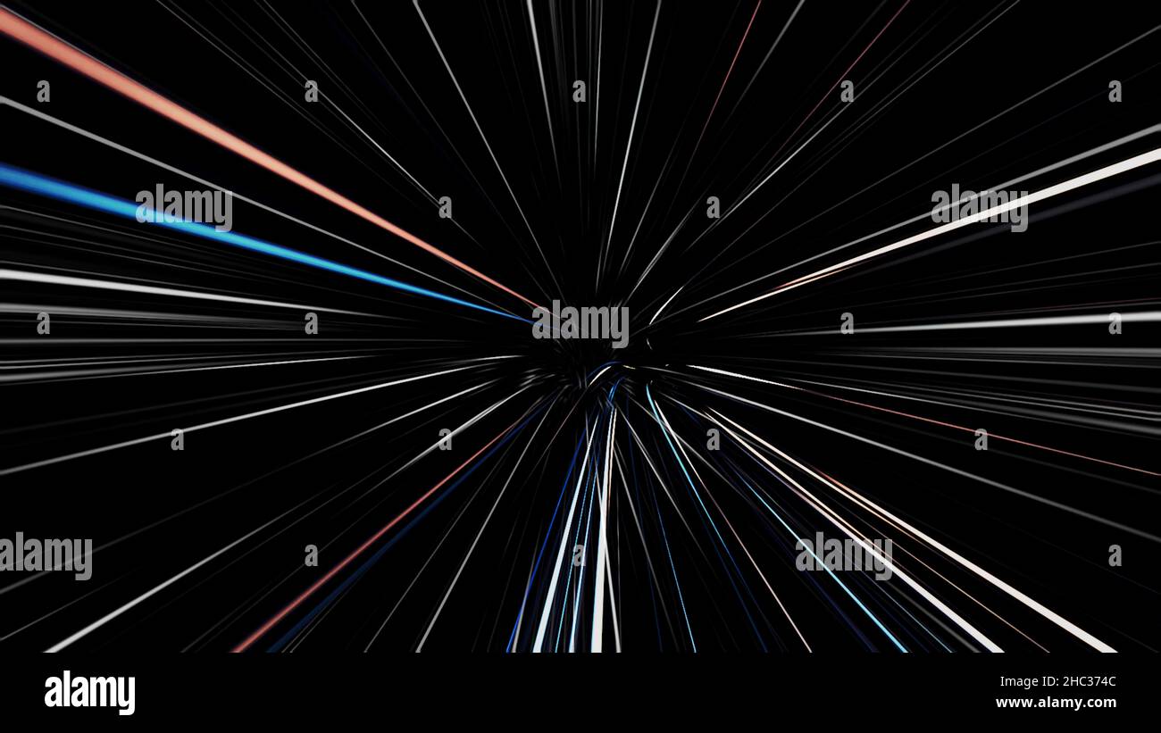 Abstract creative cosmic background with a hyper jump into another ...