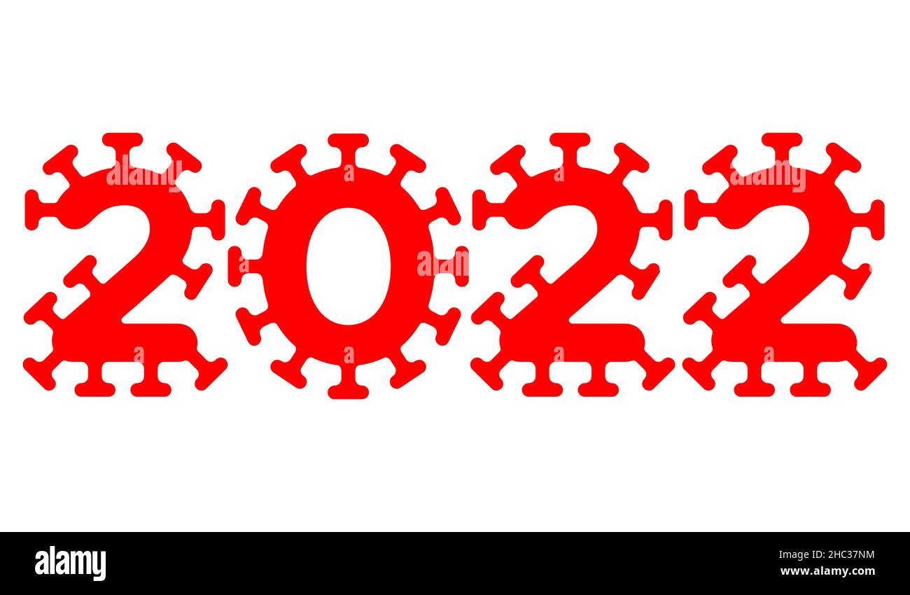 2022 symbol illustration with a white background Stock Photo - Alamy