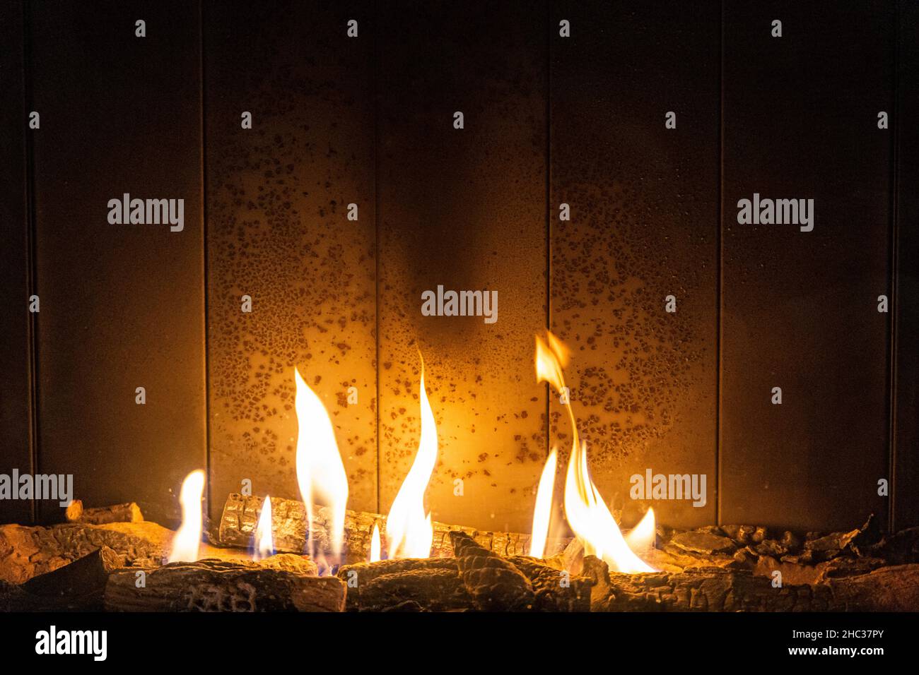 Fireplace for a cold day Stock Photo - Alamy