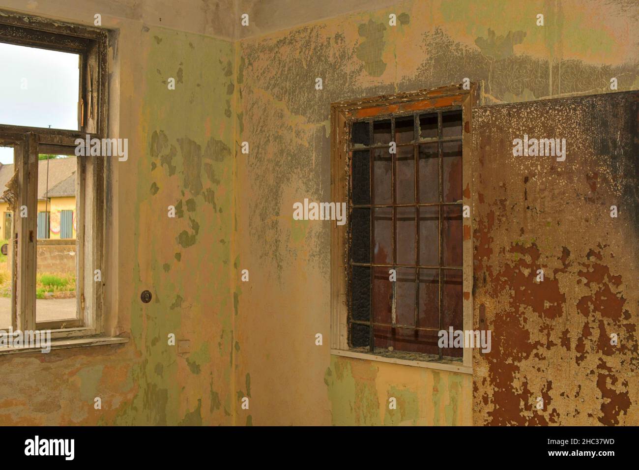 Devastated room. Destroyed squat. Derelict home. Homeless living Stock ...