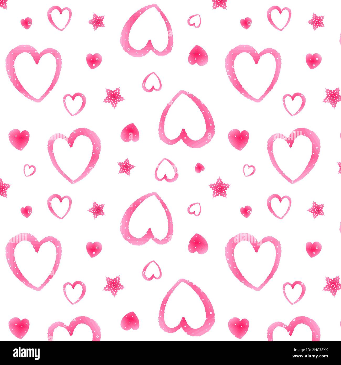 Hand drawn watercolor hearts pattern hi-res stock photography and ...