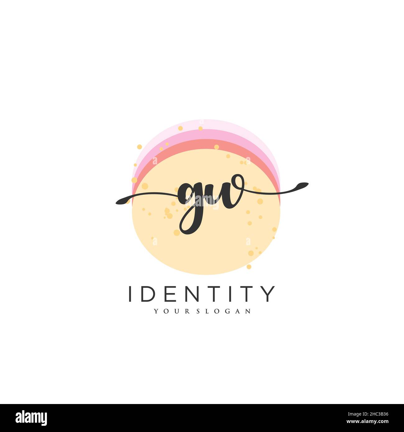 GW Handwriting logo vector art of initial signature, wedding, fashion ...