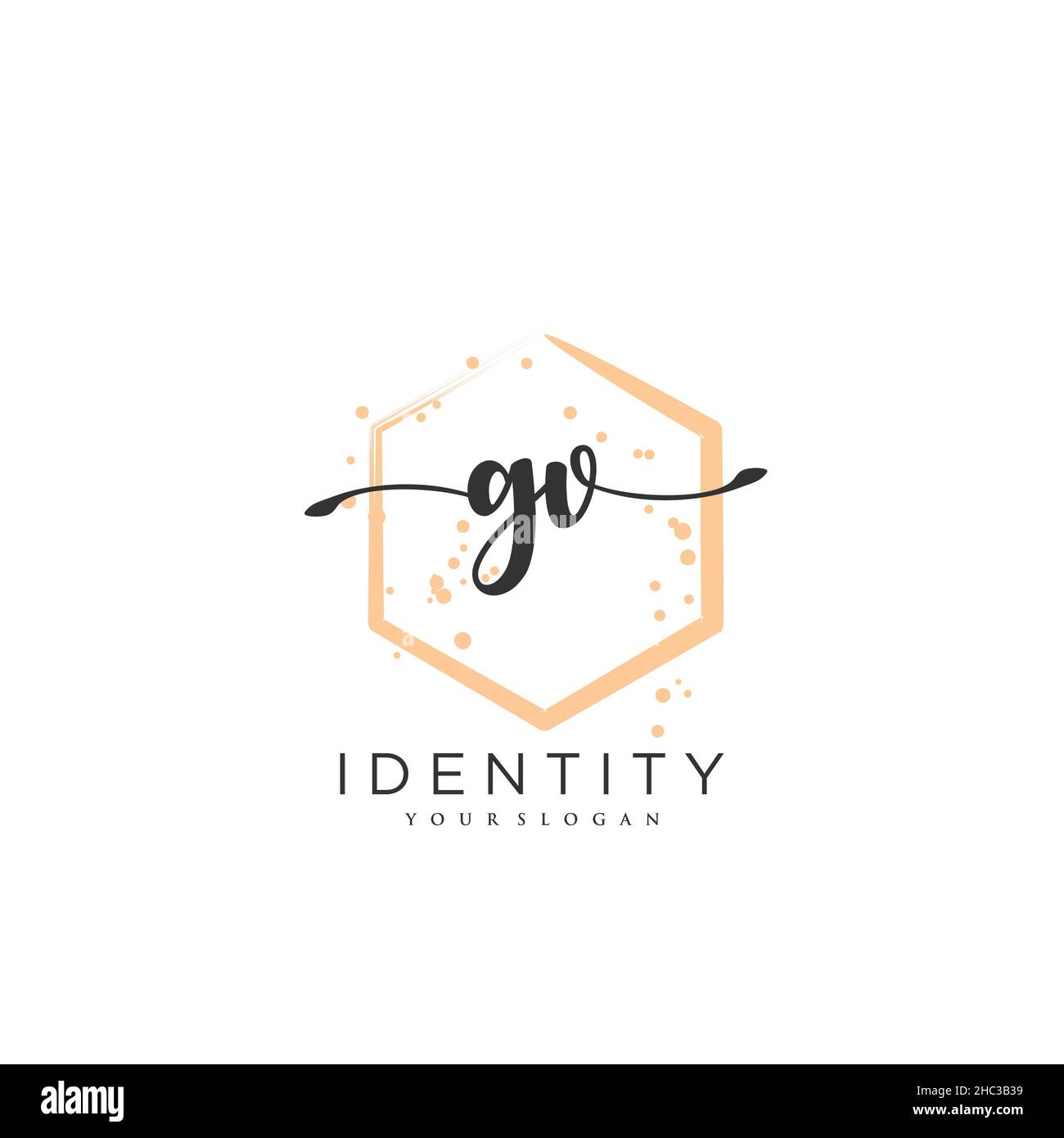 GV Handwriting logo vector art of initial signature, wedding, fashion ...