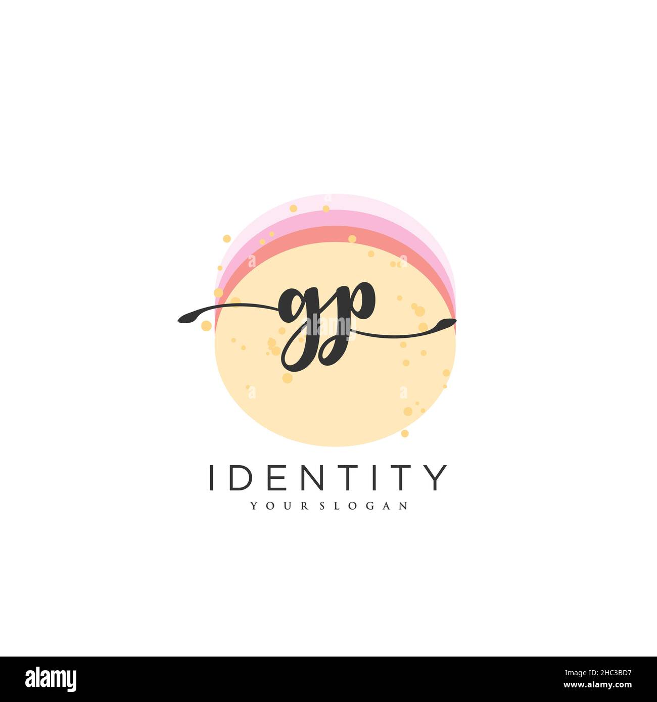 GP Handwriting logo vector art of initial signature, wedding, fashion ...