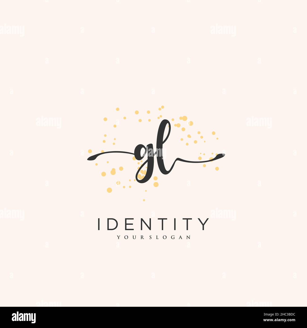 GL Handwriting logo vector art of initial signature, wedding, fashion ...