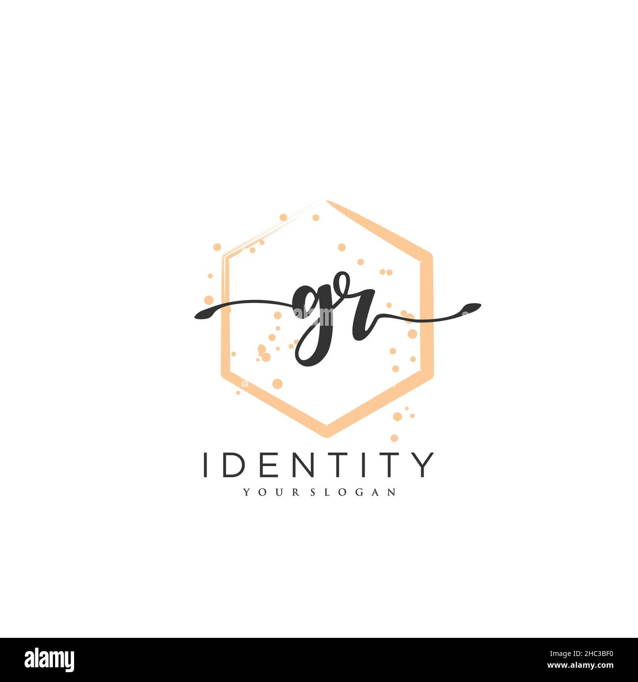 GR Handwriting logo vector art of initial signature, wedding, fashion ...
