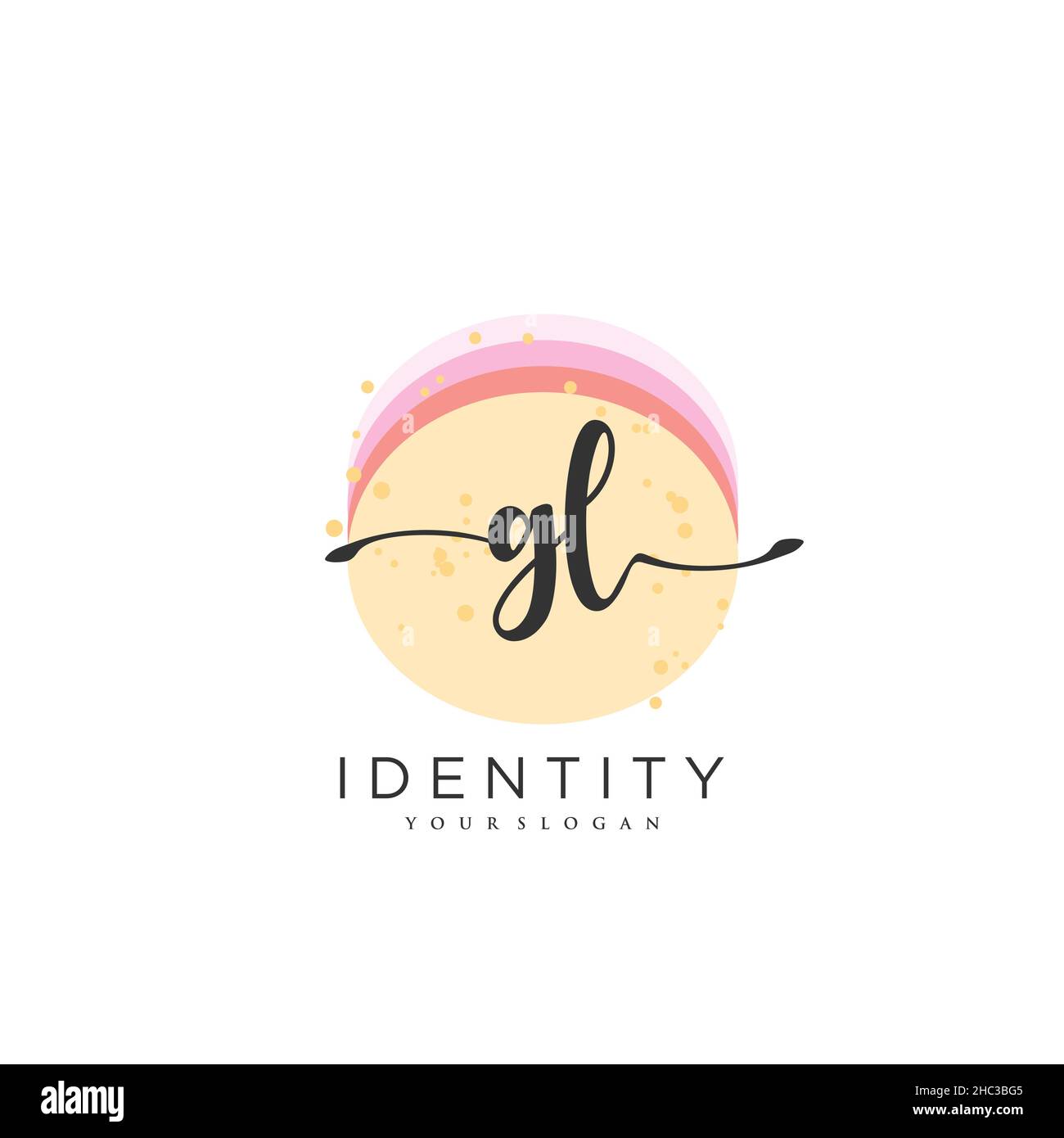 GL Handwriting logo vector art of initial signature, wedding, fashion ...