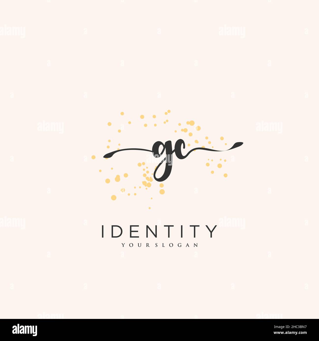 GC Handwriting logo vector art of initial signature, wedding, fashion ...