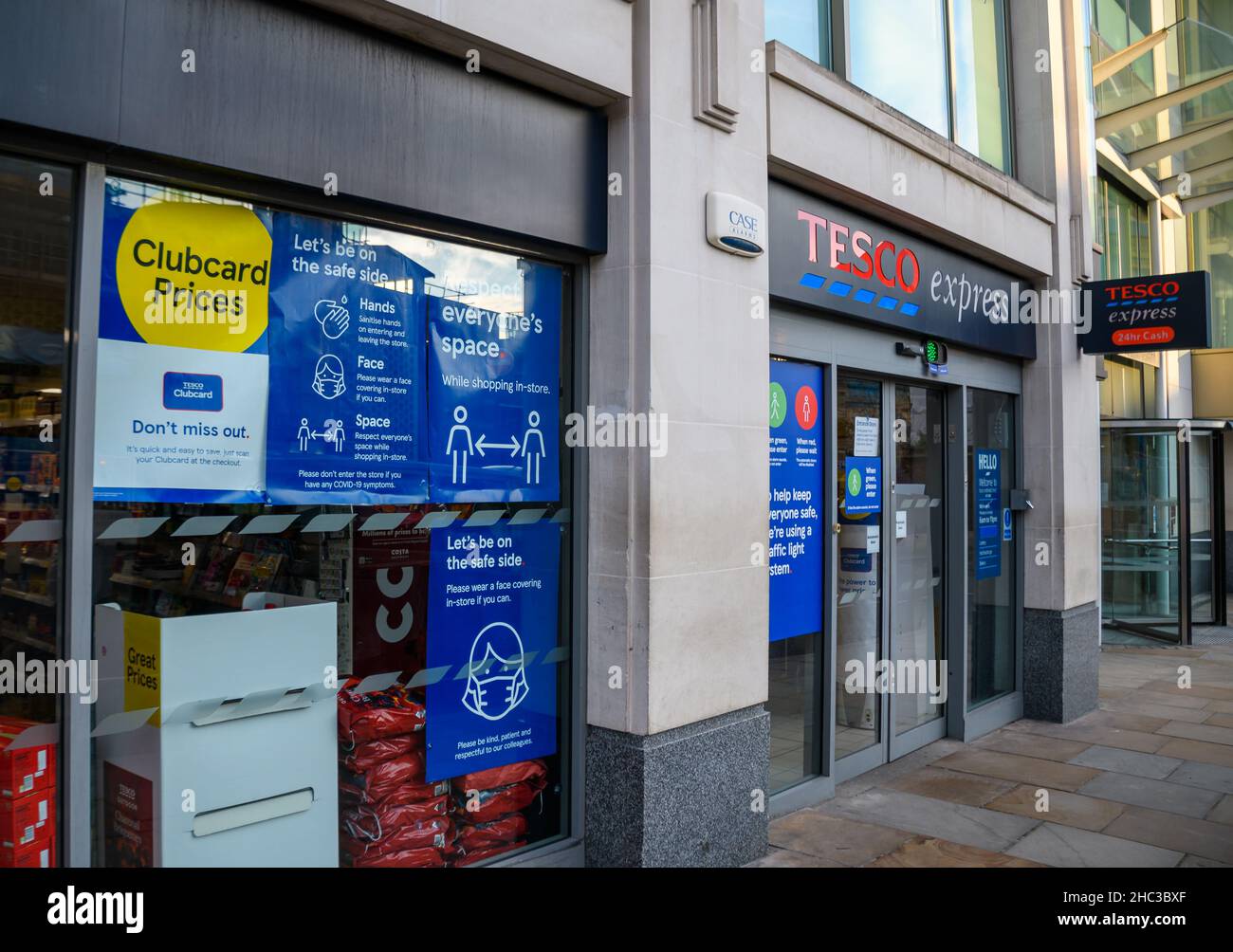 London, United Kingdom - August 12 2021: The frontage of a Tesco ...