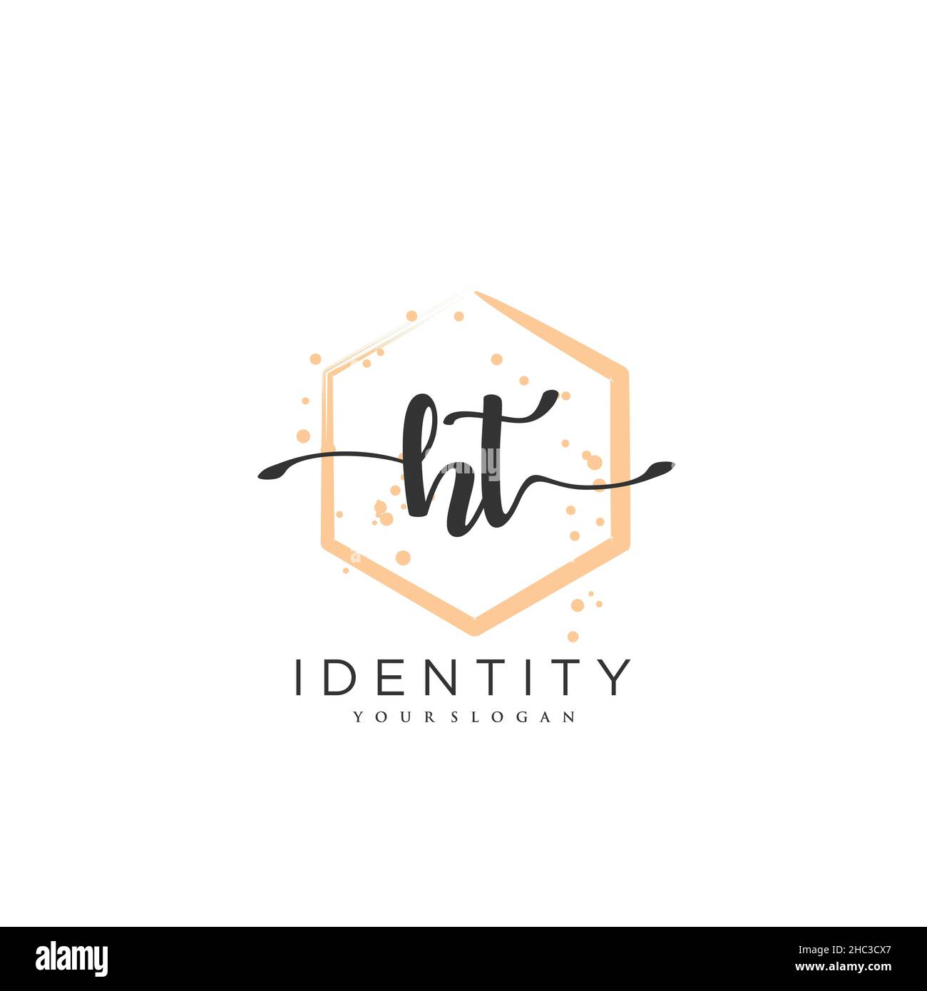 HT Handwriting logo vector art of initial signature, wedding, fashion ...