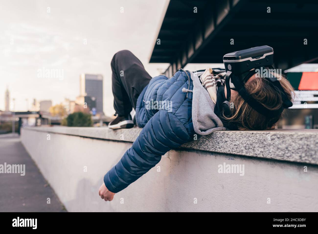Horizontal wall lying on back hi-res stock photography and images - Alamy