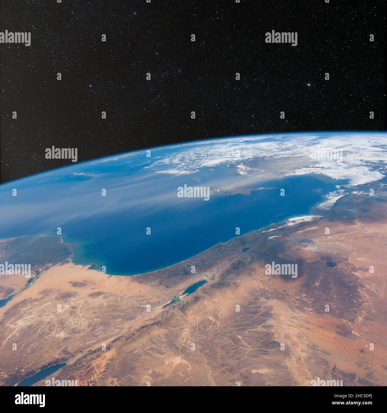 The Eastern Mediterranean from space. Elements of this image furnished ...