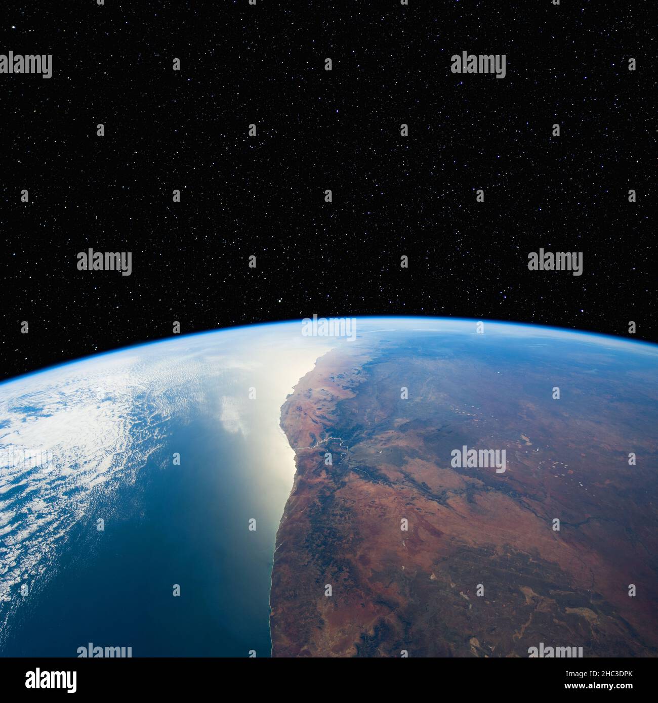 South Africa and Namibia from space. Elements of this image furnished ...
