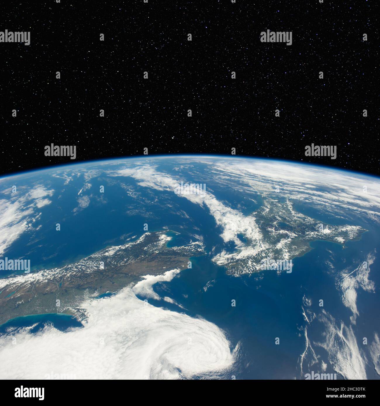 New Zealand from space. Elements of this image furnished by NASA Stock ...