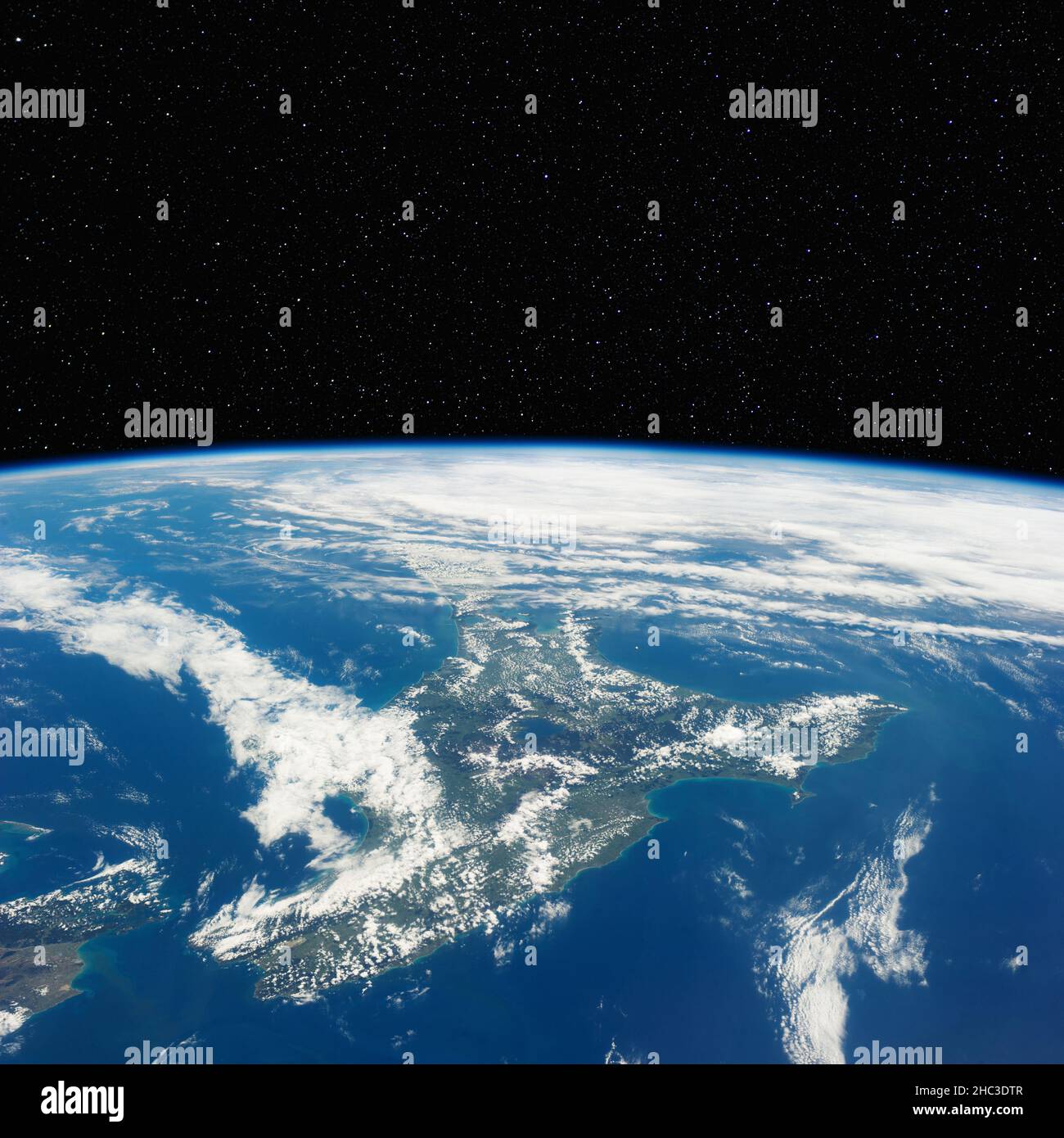 New Zealand from space. Elements of this image furnished by NASA Stock ...