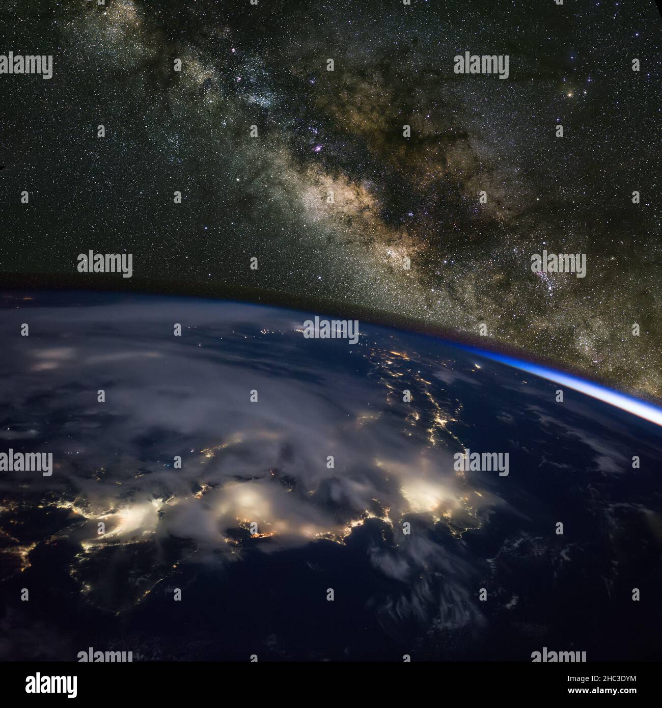 Japan from space at night. Elements of this image furnished by NASA ...