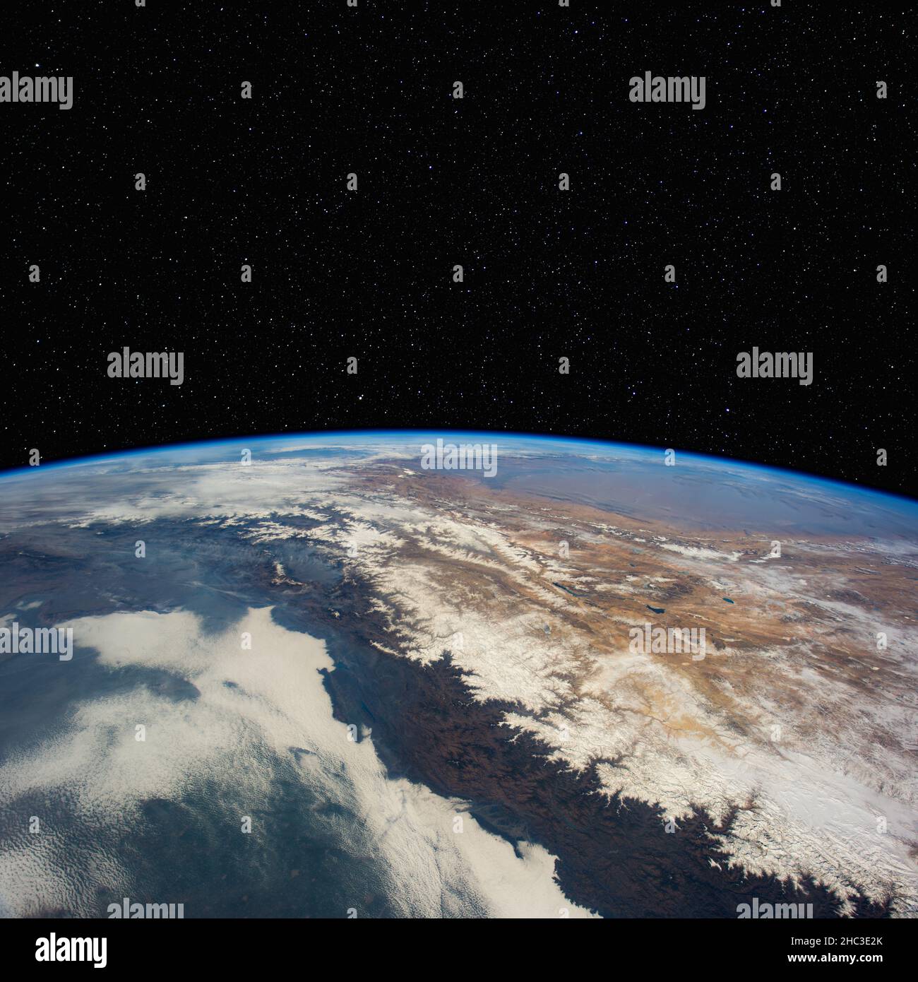 Nepal from space. Elements of this image furnished by NASA Stock Photo ...