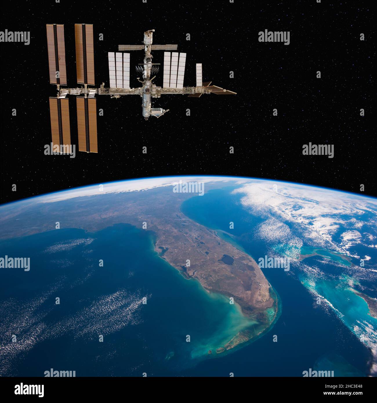 Nasa International Space Station Wooden Model