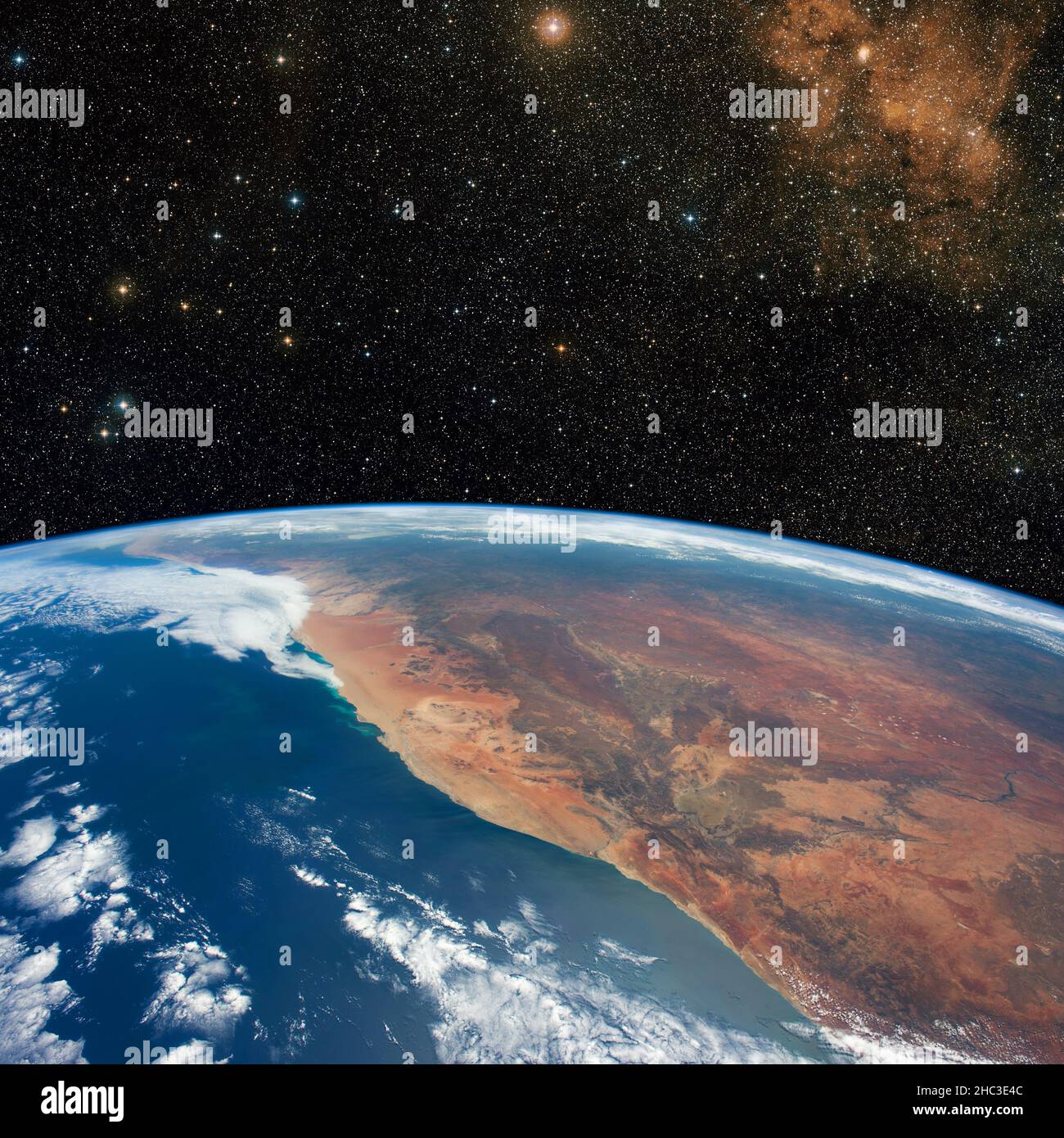 Namibia from space. Elements of this image furnished by NASA Stock ...