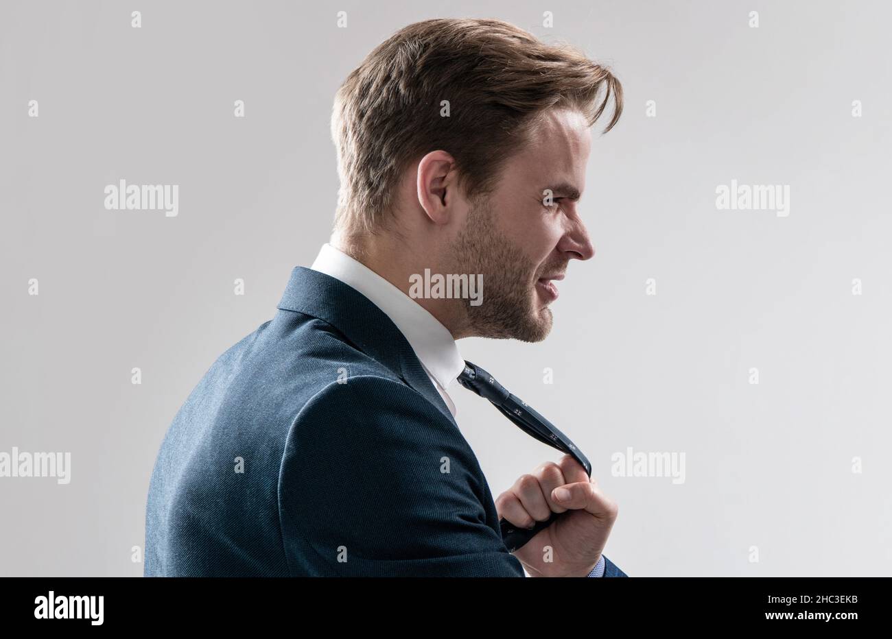 Fight at workplace. Manager being pulled by necktie. Physical fight ...