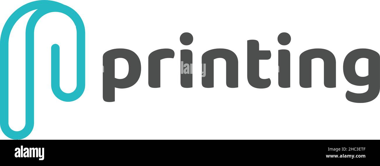 Modern initial P PRINTING form mold logo design Stock Vector Image ...