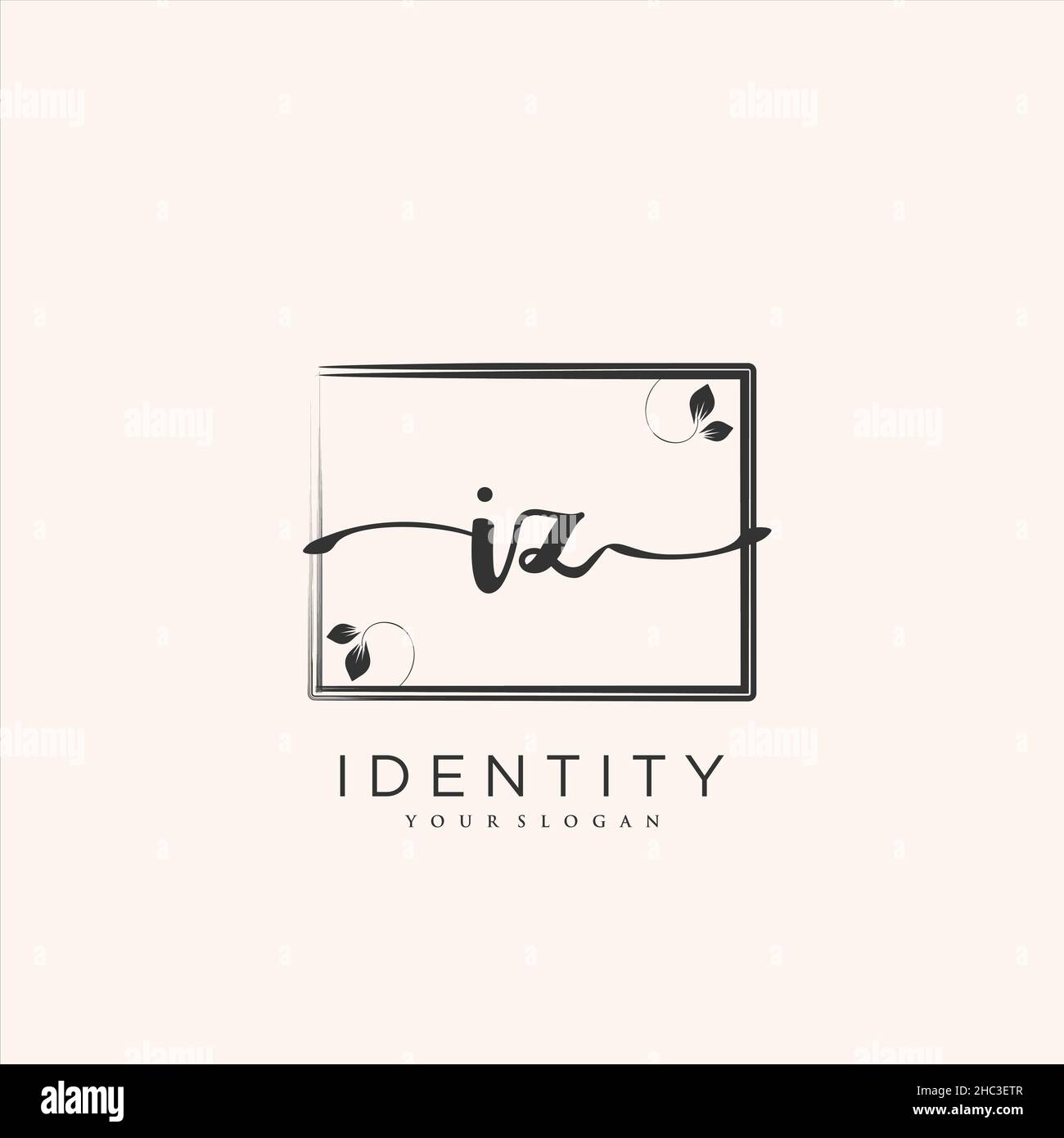 IZ Handwriting logo vector art of initial signature, wedding, fashion ...