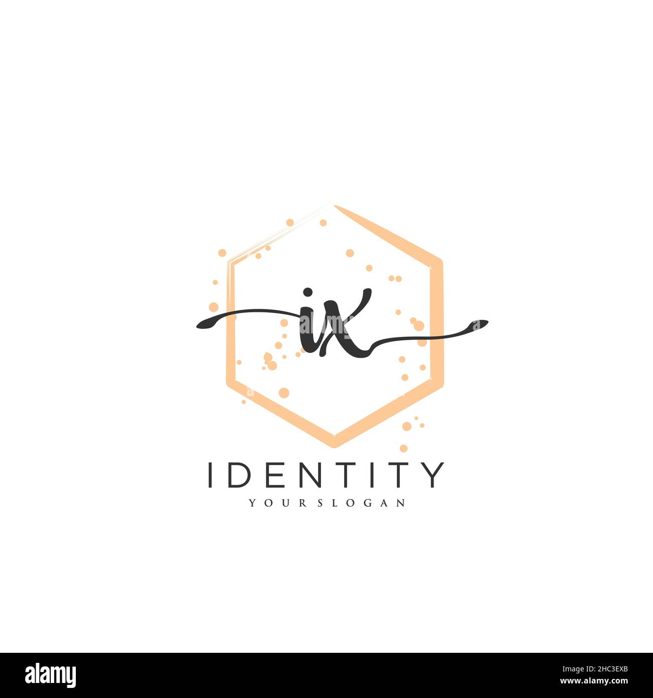 IX Handwriting logo vector art of initial signature, wedding, fashion ...