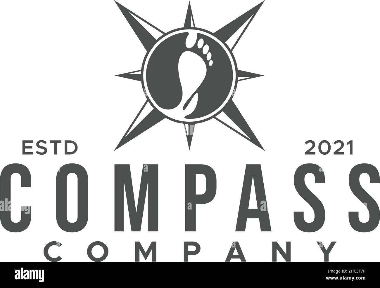 Modern flat design COMAPSS directions logo design Stock Vector Image ...