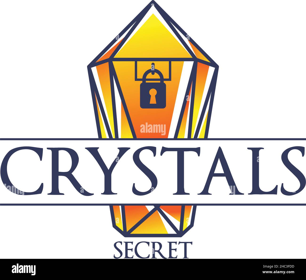 Modern colorful CRYSTALS SECTRET lock logo design Stock Vector Image ...