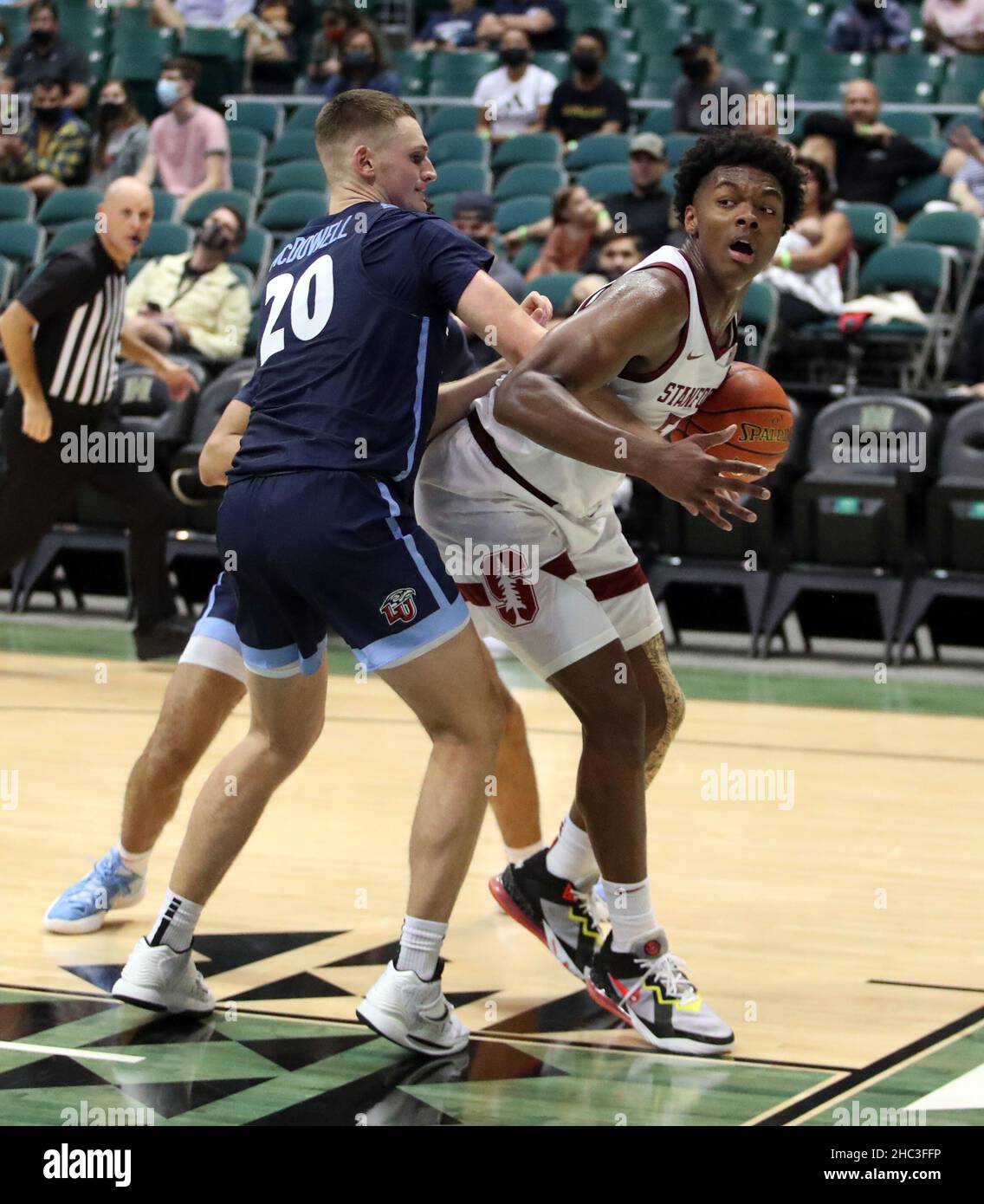 December 23, 2021 - Stanford Cardinal forward Harrison Ingram #55 gets ...